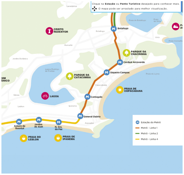 Mapa interativo - MetrôRio